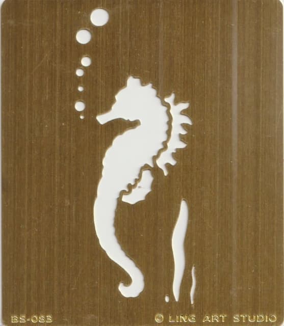 LING ART STUDIO BS-083 BRASS STENCIL SEAHORSE NEW | Miscellaneous Goods ...