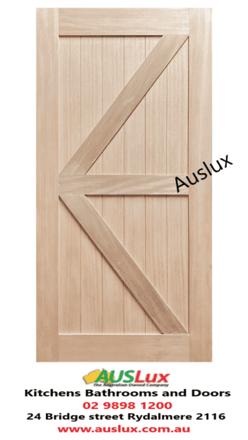 Auslux Solid Timber core House Entry Front Barn hampton K shaker door ...
