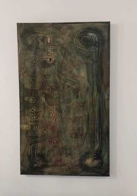 Large Marshy Green Abstract Artwork By Sydney Artist Yossi Messiah ...