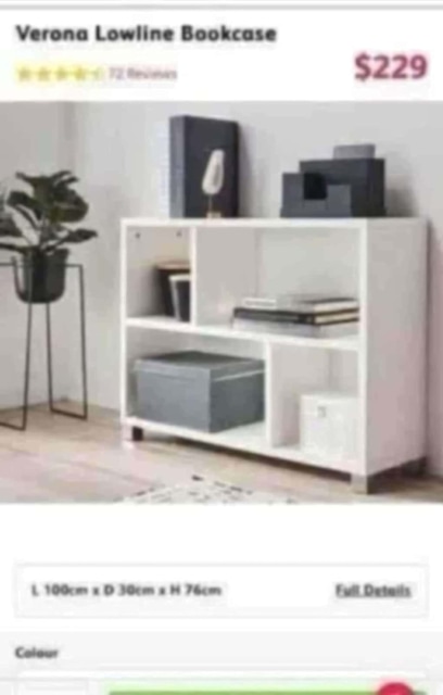 NEW IN BOX Verona lowline Bookcase bookshelf Afterpay available ...