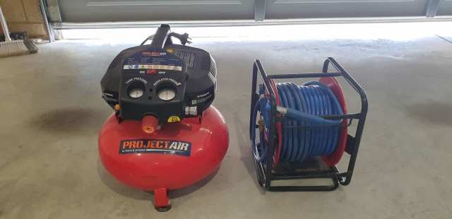 Project Air Compressor TA-COMP35 and JAMEC PEM manual Hose Reel 40m ...