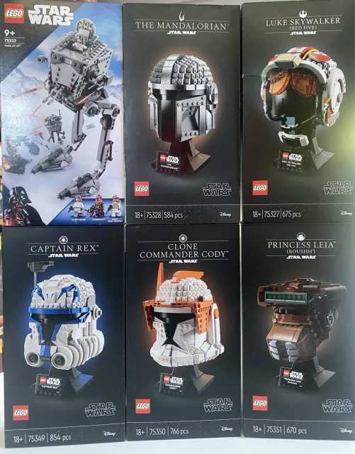 Lego Star Wars sets new sealed Vader solo skywalker kylo mandalorian ...