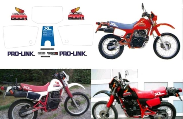 HONDA 1986 XL600R MOTORBIKE FAIRING GRAPHIC DECALS STICKERS SET ...