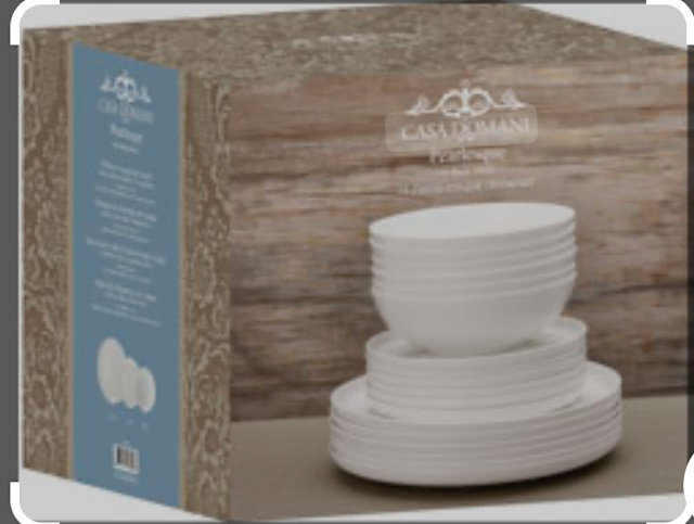 Casa Domani Pearlesque Coupe 36 Piece Dinner Set - Dinnerware in ...