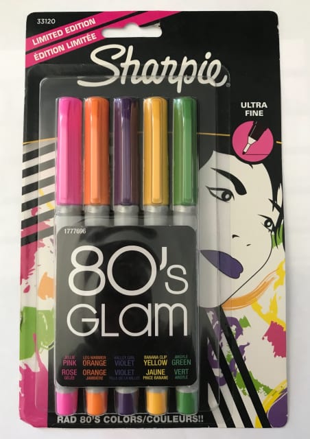SHARPIE ULTRA FINE POINT LIMITED EDITION (5) FIVE 80S GLAM NEW ...