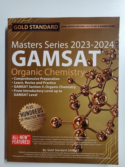 Gold Standard Masters Series******2024 GAMSAT Organic Chemistry ...