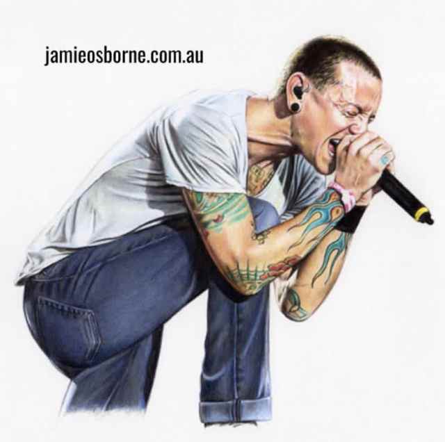 Chester Bennington - Linkin Park Art Print by artist Jamie Osborne ...