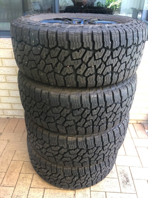 4 Genuine Ford 18 Alloy Wheels & Falken WILDPEAK AT Tyres -Near New ...