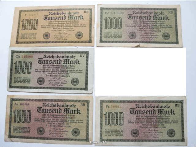 NO MORE, 1922 Germany 1000 mark banknotes | Collectables | Gumtree ...