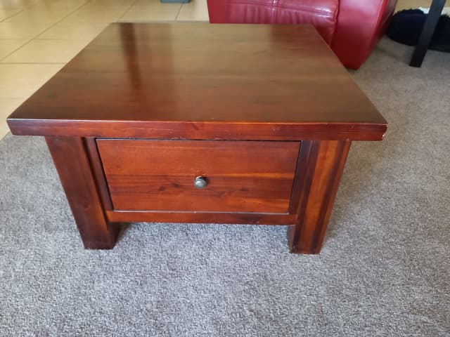 Coffee table solid timber with drawer | Coffee Tables | Gumtree Australia Port Stephens Area ...