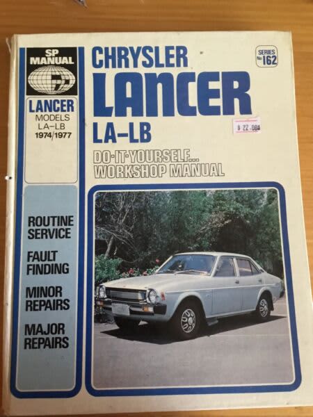 Chrysler Lancer LA- LB Models LA- LB 1974/1977 - Other Books, Music ...