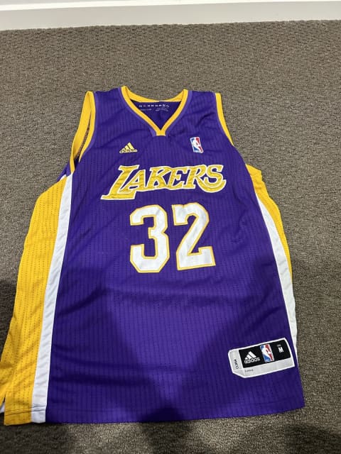 Magic Johnson Purple and yellow and white Jersey | Tops | Gumtree ...