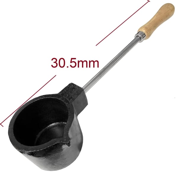 Cast iron metal melting pot crucible dish 45mm Gold Silver Mix Tool ...
