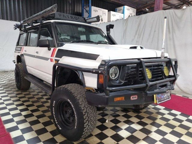 1992 Nissan Patrol GQ Y60 Wide ST IN AUCTION AT LLOYDS White 5 Speed ...