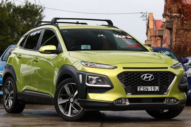 2017 Hyundai Kona OS Highlander YEL (AWD) Yellow 7 Speed Auto Dual ...