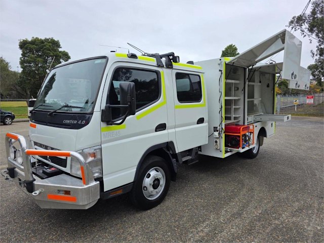 2009 Mitsubishi Fuso Canter FE MY08 FE85D 4.0 LWB White Crew Cab ...