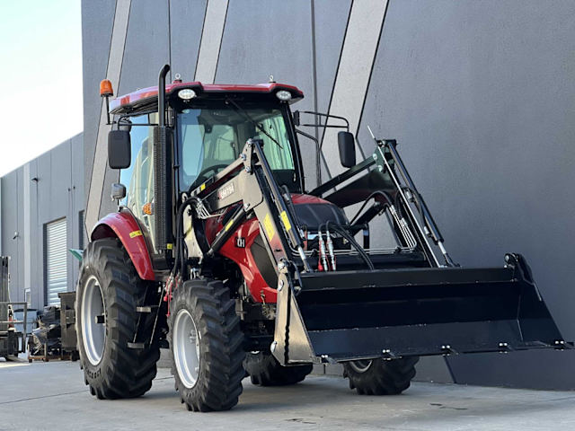 75HP T754 A/C Cab 4WD Tractor with 7 Attachments Inc. Front end loader ...