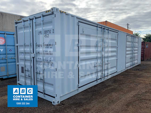 40 Foot High Cube Side Opening 2 Door New Build Shipping container ...