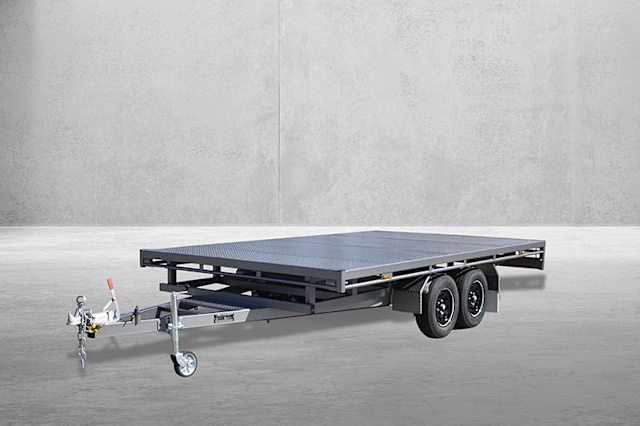 2024 Basic Trailers 14x8 flat top tandem axle trailer - 1990kg atm ...