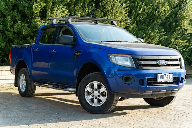 2014 Ford Ranger PX XL Hi-Rider Blue 6 Speed Sports Automatic Double ...