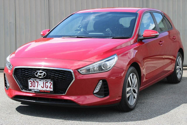 2018 Hyundai i30 PD2 MY19 Active Red 6 Speed Sports Automatic Hatchback ...