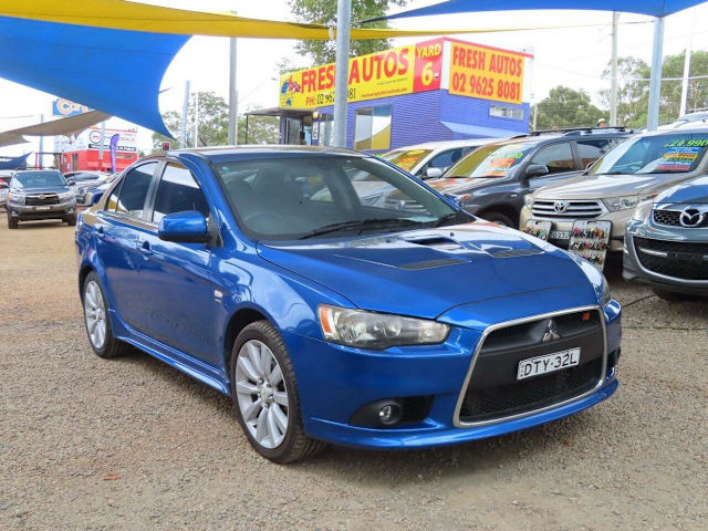 2010 Mitsubishi Lancer CJ MY11 Ralliart TC-SST Blue 6 Speed Sports ...