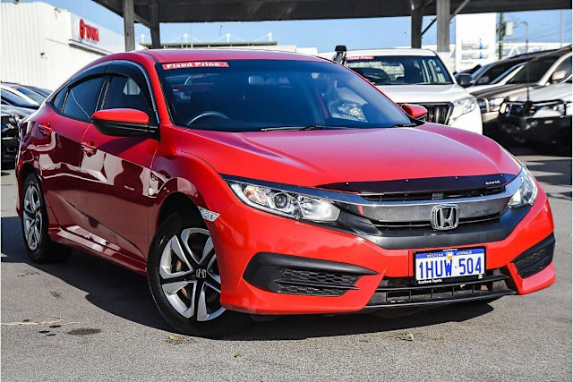 2018 Honda Civic 10th Gen VTi Red Automatic Selespeed Sedan | Cars ...