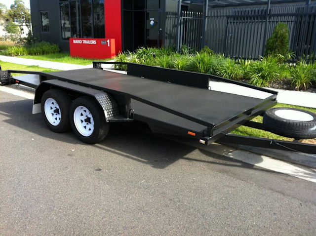 14ftx6.6 TANDEM CAR TRAILER STRAIGHT FLOOR WITH SIDE RAILS | Trailers ...
