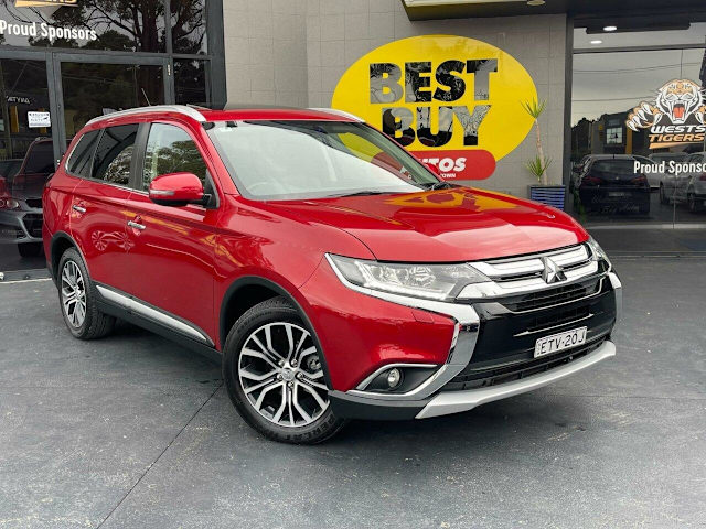 2016 Mitsubishi Outlander ZK MY16 Exceed 4WD Metallic Red 6 Speed ...