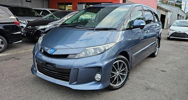 2013 Toyota Estima AERAS (HYBRID) AHR20W Blue Continuous Variable Wagon ...