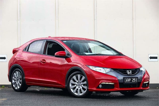 2013 Honda Civic 9th Gen MY14 VTi-L Red 5 Speed Sports Automatic ...