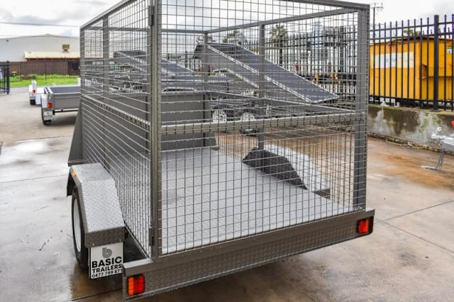 7x5 Single Axle Full Cage Trailer 1350kg ATM - BASIC TRAILERS ...