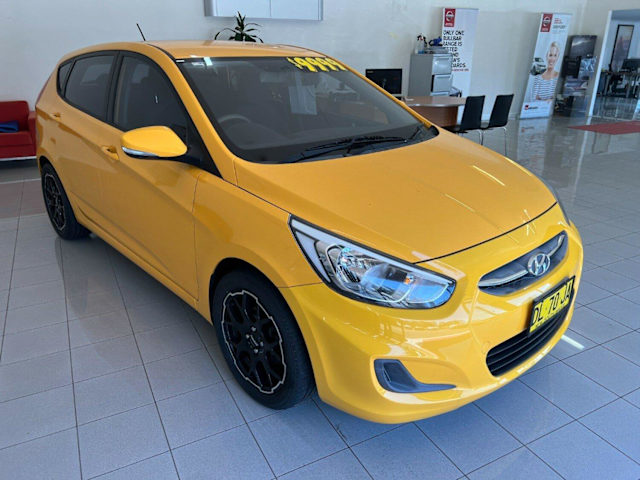 2015 Hyundai Accent RB2 Active Yellow 6 Speed Manual Hatchback | Cars ...