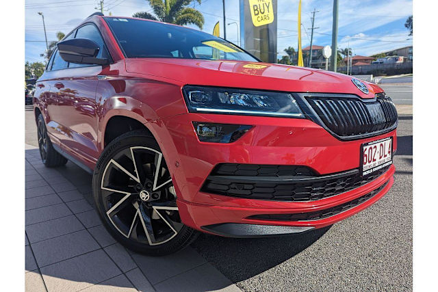 2021 Skoda Karoq NU MY21 140TSI DSG AWD Sportline Red 7 Speed Sports ...