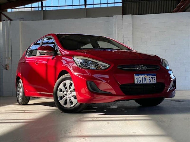 2017 Hyundai Accent RB4 MY17 Active Red 6 Speed CVT Auto Sequential ...