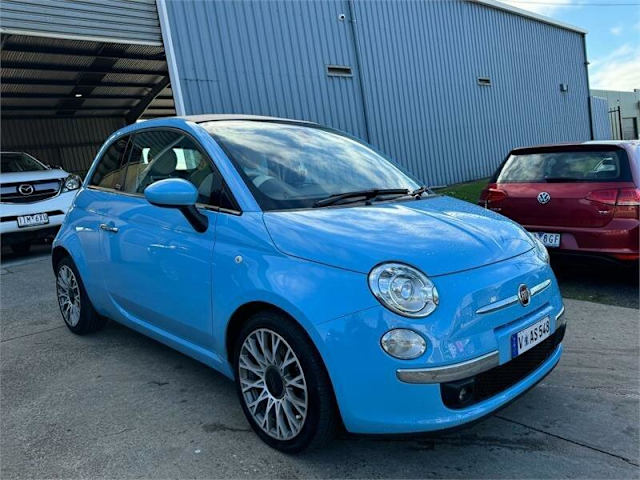 2015 Fiat 500C Series 4 Lounge Dualogic Blue 5 Speed Sports Automatic Single Clutch Convertible ...
