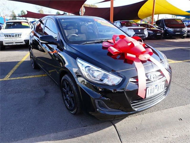 2016 Hyundai Accent RB4 MY16 Active Black 6 Speed Constant Variable ...