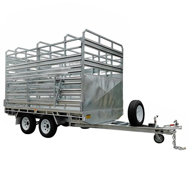 12×7 Dual Axle Flat Top Cattle/Livestock Trailer – 3500KG ATM with Side ...