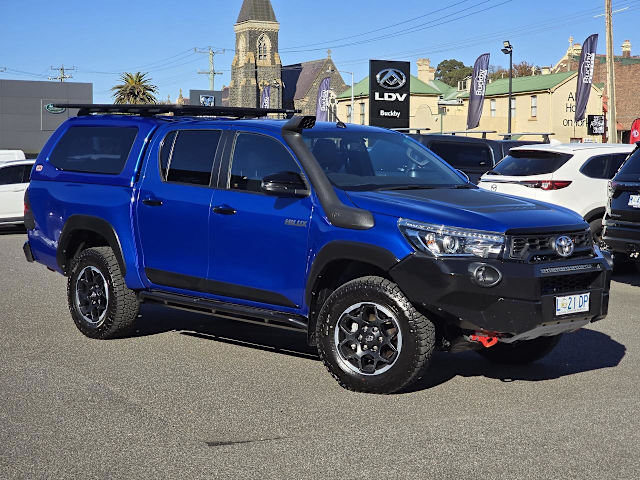 2018 Toyota Hilux GUN126R Rugged X Double Cab Blue 6 Speed Sports ...