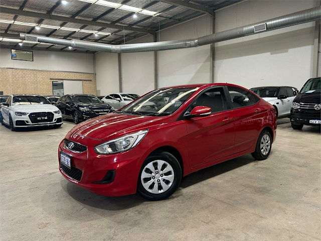 2015 Hyundai Accent RB3 MY16 Active Red 6 Speed CVT Auto Sequential ...