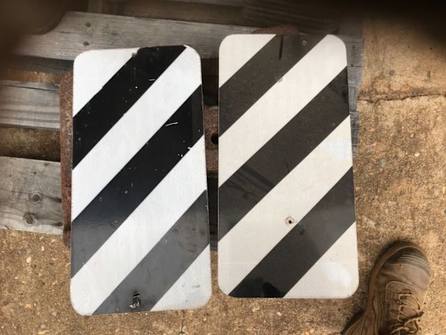 2* warning clearance reflective bridge tin signs [652] | Farming ...