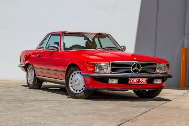 1986 Mercedes-Benz 560SL R107 Red 4 Speed Automatic Convertible | Cars ...