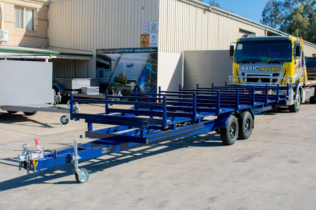 Beam trailer with H Frames on Xbraces Navy Blue - 3200kg atm | Trailers | Gumtree Australia ...
