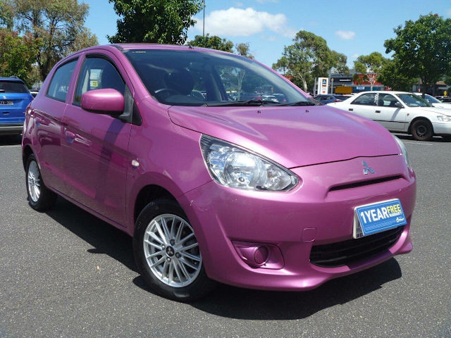 2014 Mitsubishi Mirage LA ES Pink Continuous Variable Hatchback | Cars ...