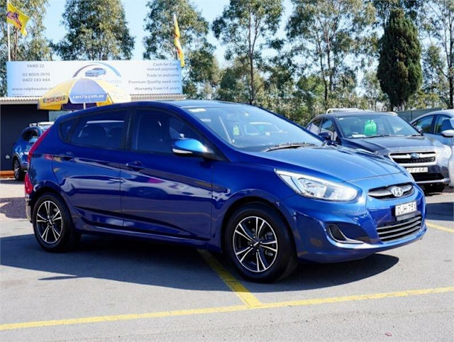 2016 Hyundai Accent RB4 MY16 Active Blue 6 Speed CVT Auto Sequential ...