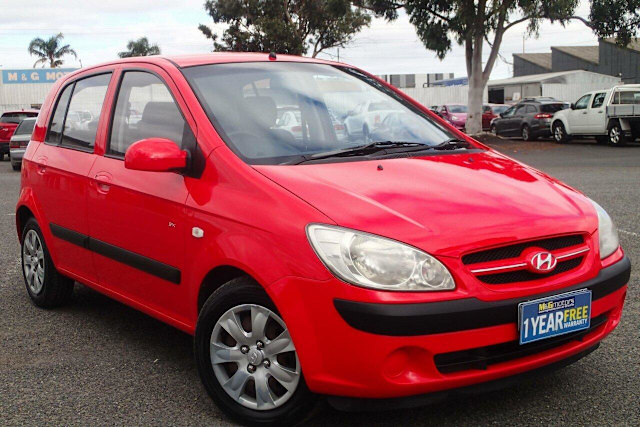 2007 Hyundai Getz TB Upgrade SX Red 5 Speed Manual Hatchback | Cars ...
