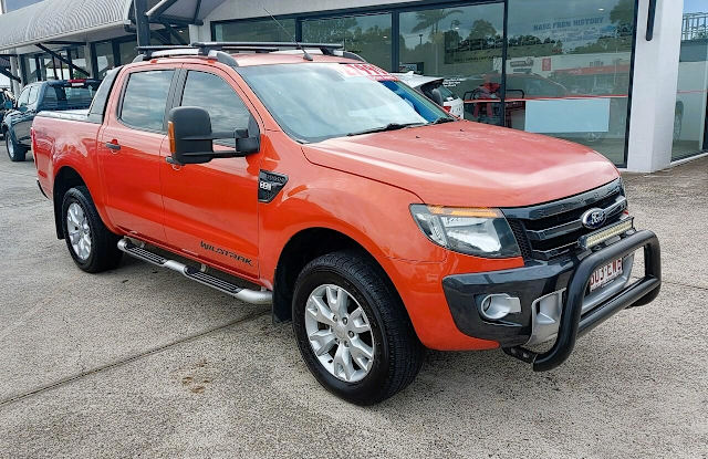 2012 Ford Ranger PX Wildtrak Double Cab Orange 6 Speed Manual Double ...