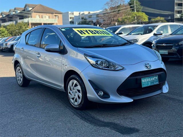 2018 Toyota Prius c NHP10R MY17 Hybrid Silver, Chrome Continuous ...