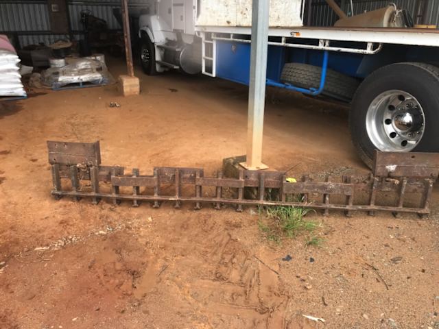 EHD clamp on 3 metre dozer blade stick rake [324] | Farming Equipment ...