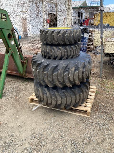 NEW TYRES/RIM FULL SET to suit John Deere 3038E (R) 15-19.5 & (F)25x8 ...